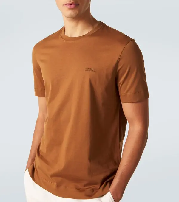 Zegna Logo Cotton Jersey T-shirt