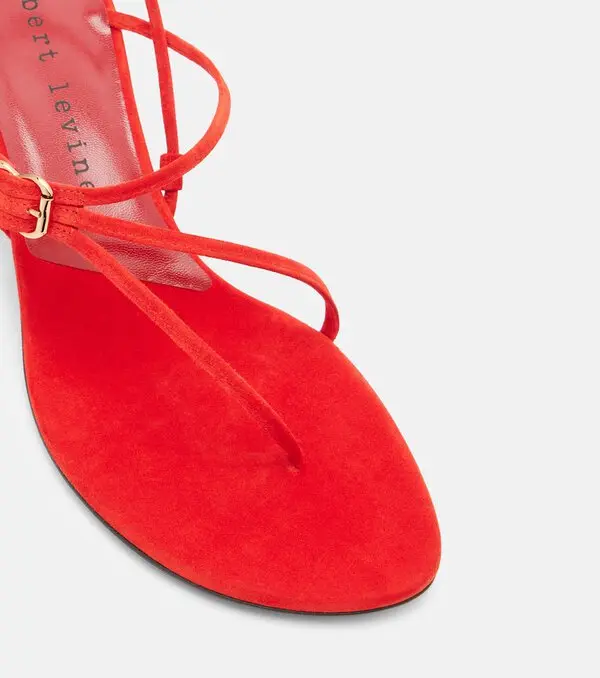 HERBERT LEVINE Starry Eyed 50 Suede Sandals - Red