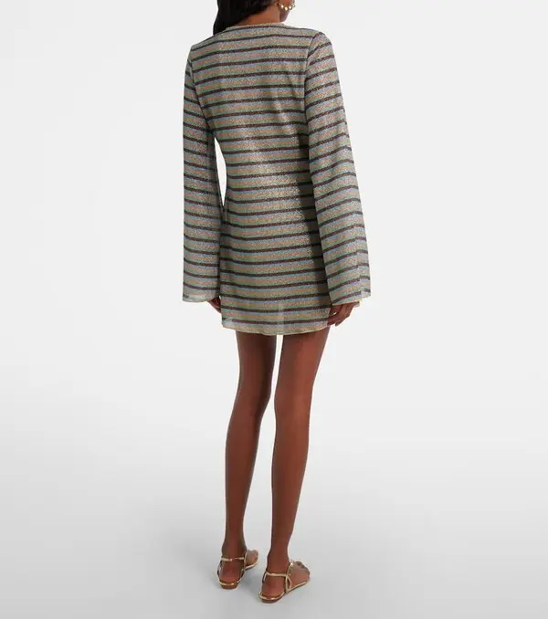 Oseree Lumiere Striped Mini Dress