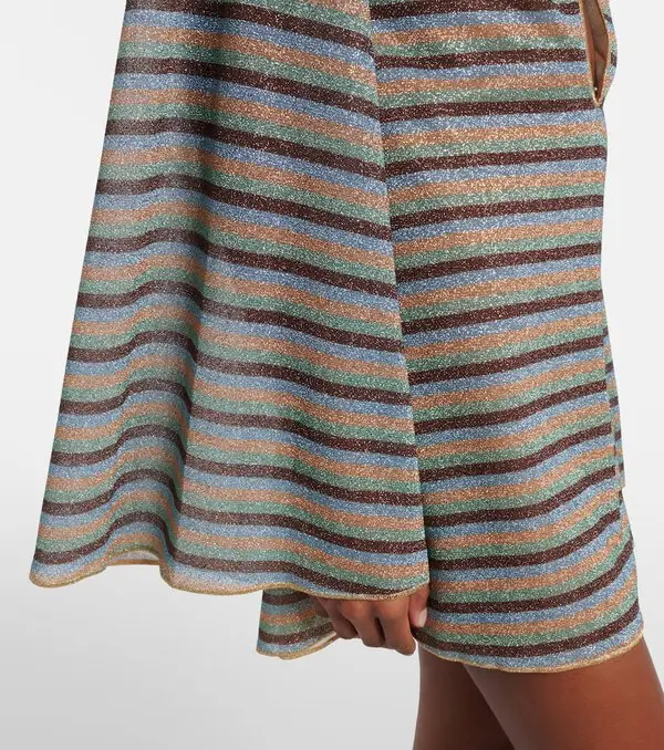 Oseree Lumiere Striped Mini Dress
