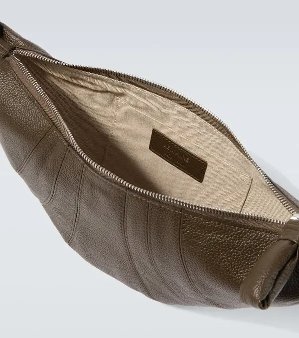 LEMAIRE Small Croissant Leather Shoulder Bag - Brown
