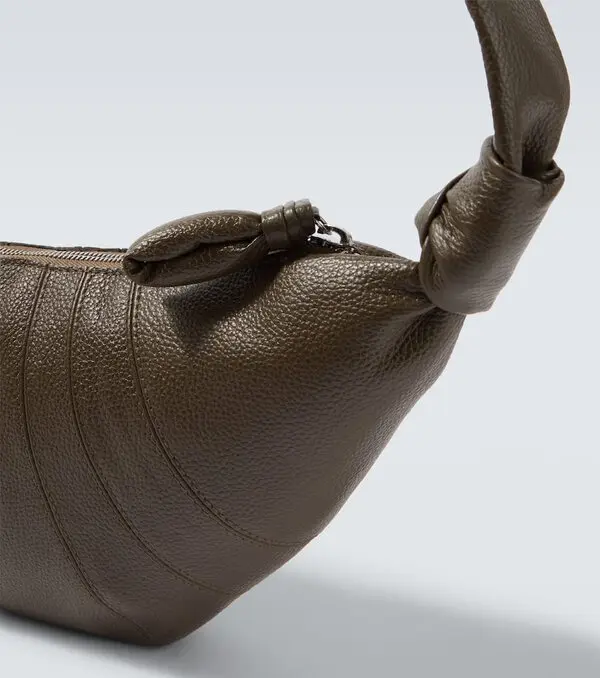 LEMAIRE Small Croissant Leather Shoulder Bag - Brown