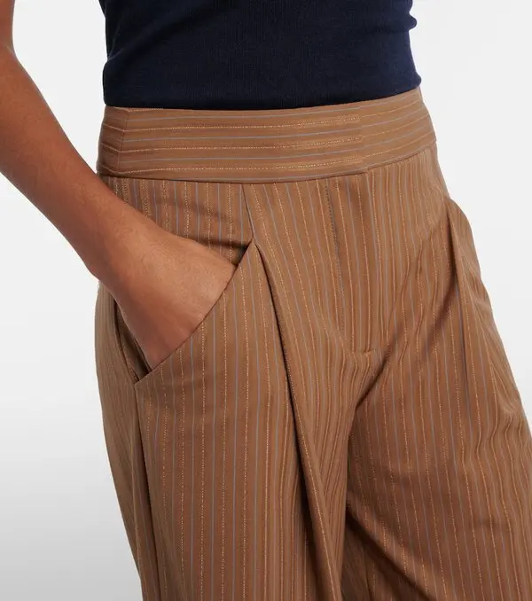 Veronica Beard Rimini Pinstripe Wide-leg Pants