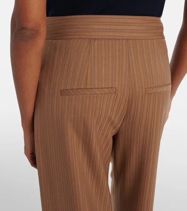 Veronica Beard Rimini Pinstripe Wide-leg Pants