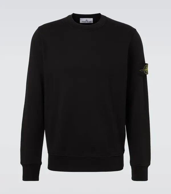 Stone Island Compass Cotton Jersey Sweatshirt - Black