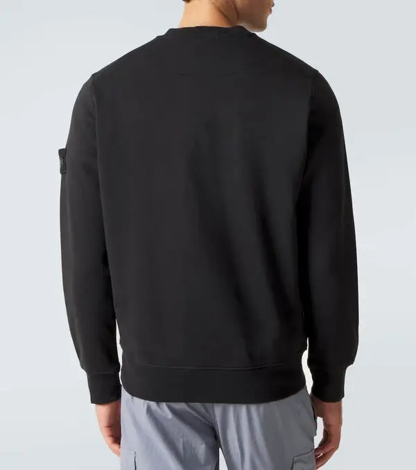 Stone Island Compass Cotton Jersey Sweatshirt - Black