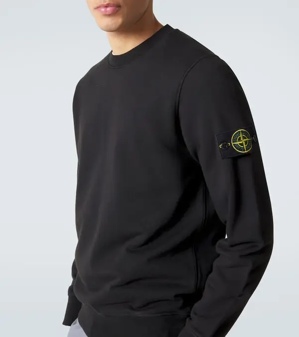 Stone Island Compass Cotton Jersey Sweatshirt - Black