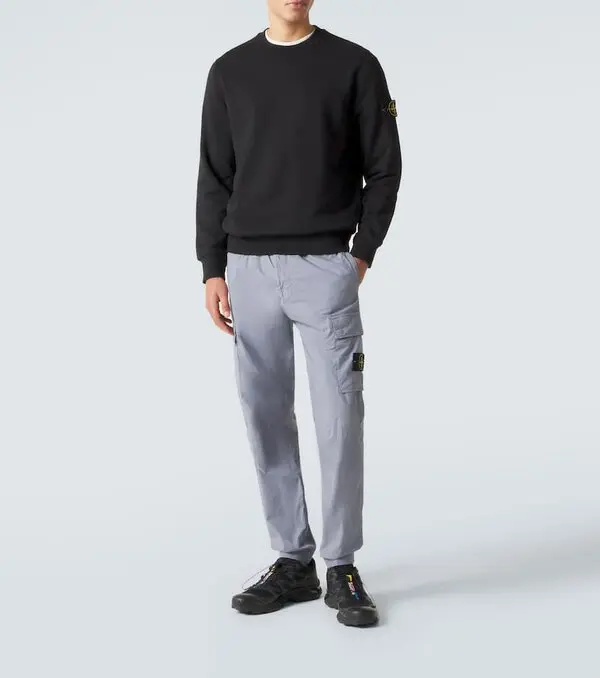 Stone Island Compass Cotton Jersey Sweatshirt - Black