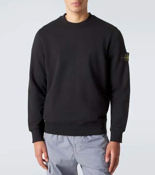Stone Island Compass Cotton Jersey Sweatshirt - Black