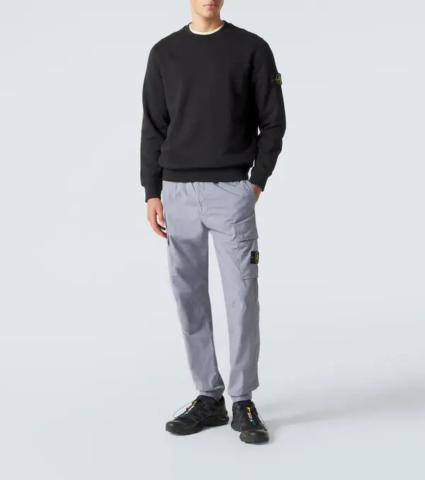 Stone Island Cotton-blend Cargo Pants - Blue