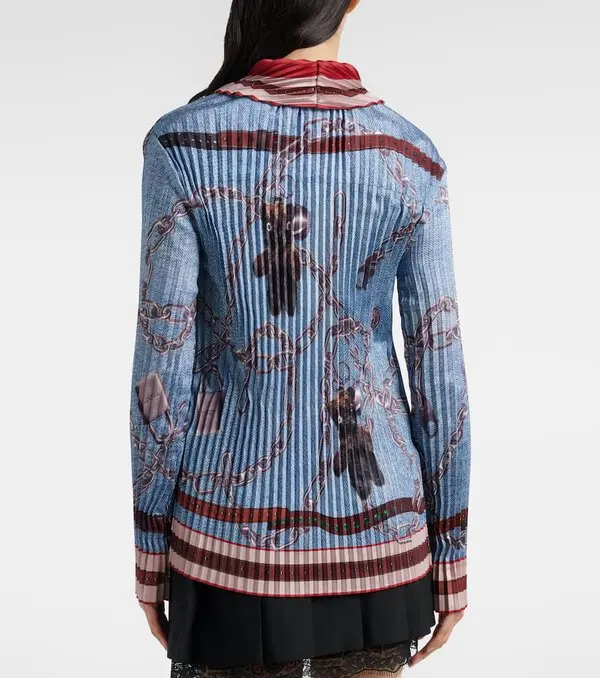 Acne Studios Printed Pleated Trompe L'oeil Shirt