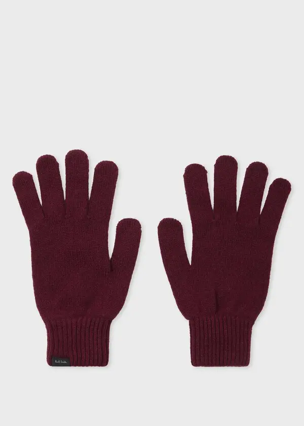 Paul Smith Cashmere-blend Gloves - Red