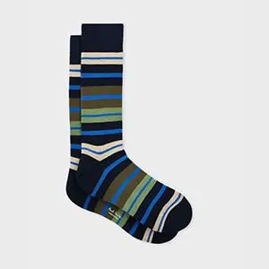 Paul Smith Multistripe Socks - Blue