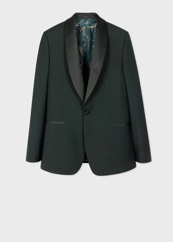Paul Smith Tailored-fit Dark Wool-mohair Evening Blazer