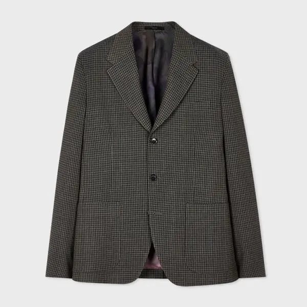 Paul Smith Slim-fit Gingham Check Stretch-wool Three-button Blazer
