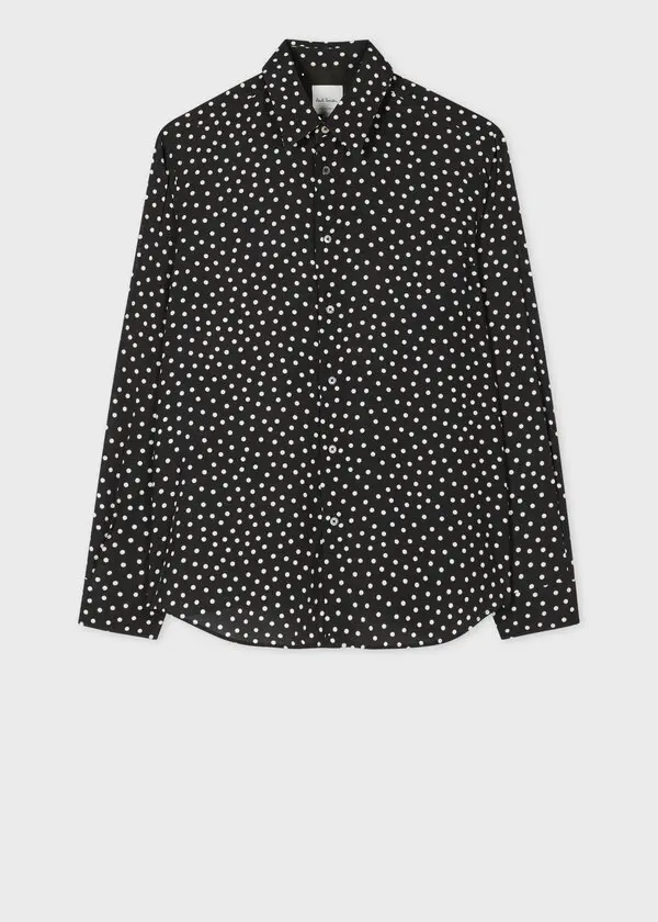 Paul Smith Viscose 'blur Polka' Print Shirt
