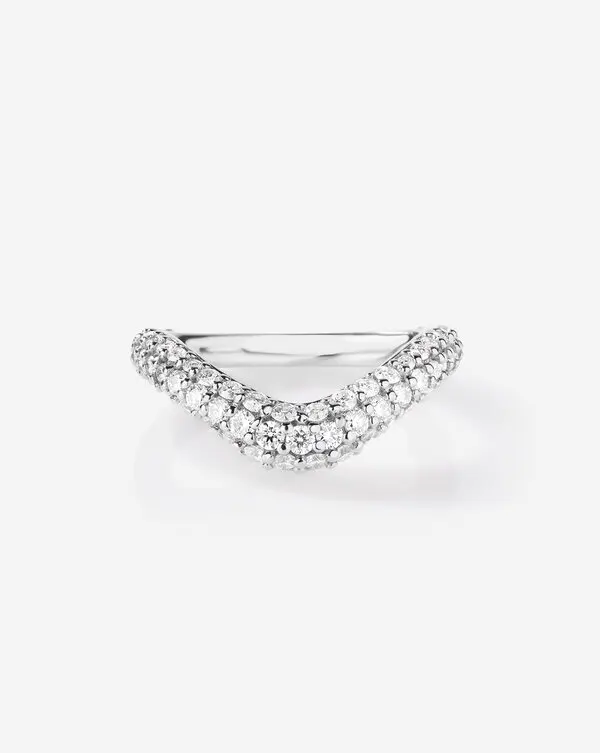 Ring Concierge Pavé Nest Wedding Band - Platinum