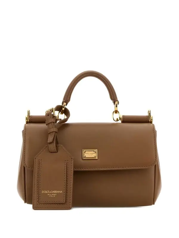 Dolce & Gabbana My Sicily Leather Handbag - Beige