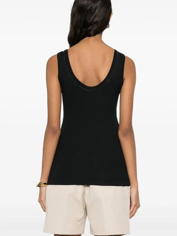 Brunello Cucinelli Cotton Tank Top - Black