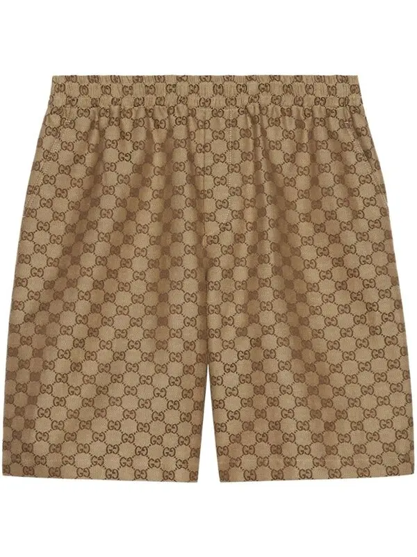 Gucci Gg Linen Shorts - Beige