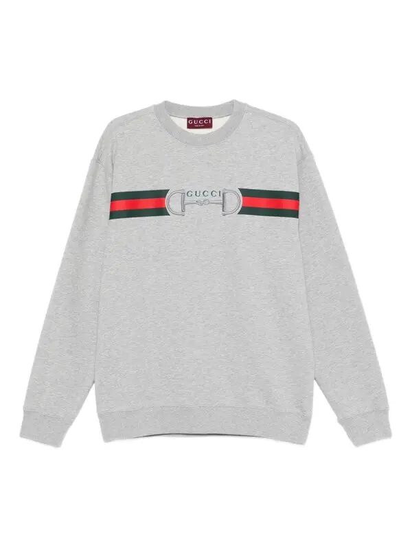 Gucci Logo Cotton Sweatshirt - Grey