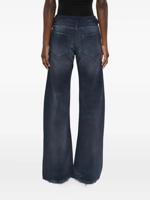 Balenciaga Curved Denim Jeans - Blue