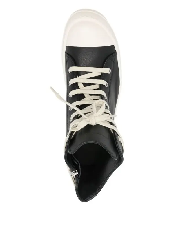 Rick Owens Leather High-top Sneakers