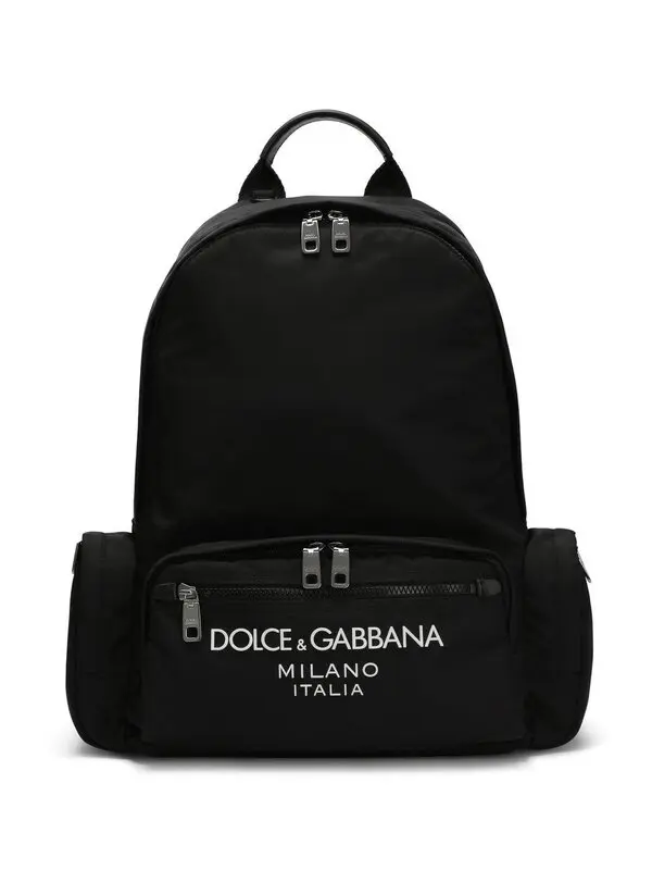 Dolce & Gabbana Backpack With Logo Print - Black