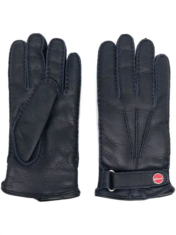Kiton Leather Gloves - Blue