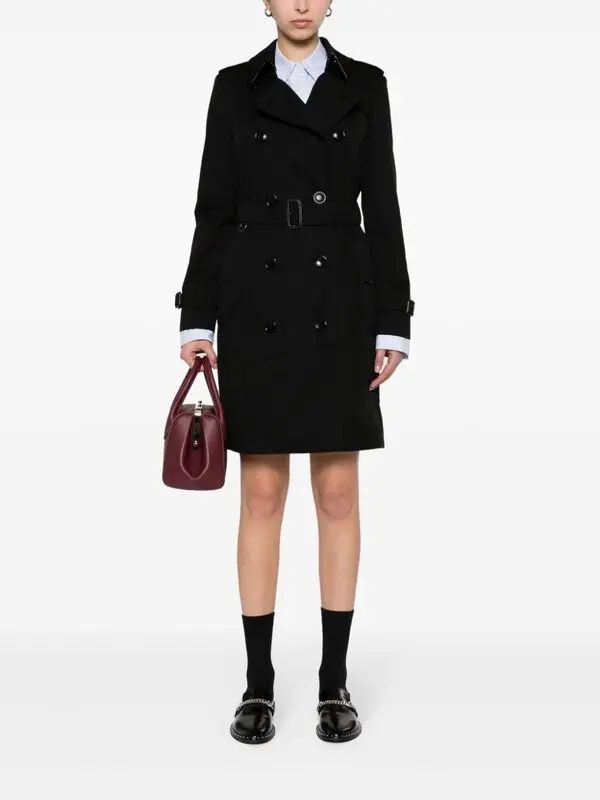 Burberry Chelsea Cotton Trench Coat - Black