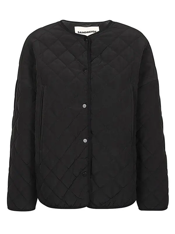 SANDBEIGE Nylon Quilted Jacket - Black
