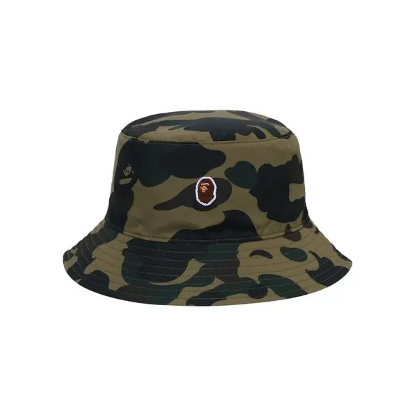 A BATHING APE 1st Camo One Point Reversible Bucket Hat - Green