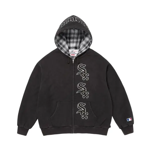 Supreme X Chicago White Sox Zip Up Hooded Sweatshirt