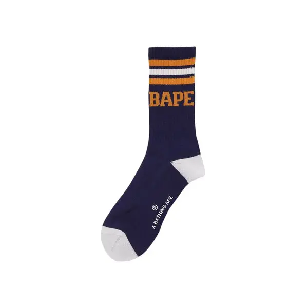 A BATHING APE Striped Socks - Blue