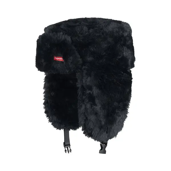 Supreme Fur Trapper Hat - Black