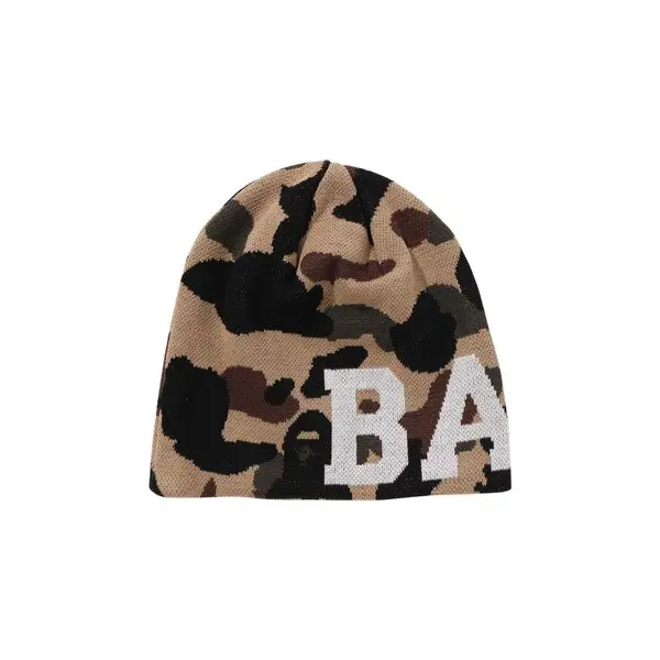 A BATHING APE 1st Camo Knit Cap - Yellow