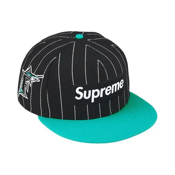 Supreme X Mlb Teams Box Logo New Era Cap - Black | Editorialist