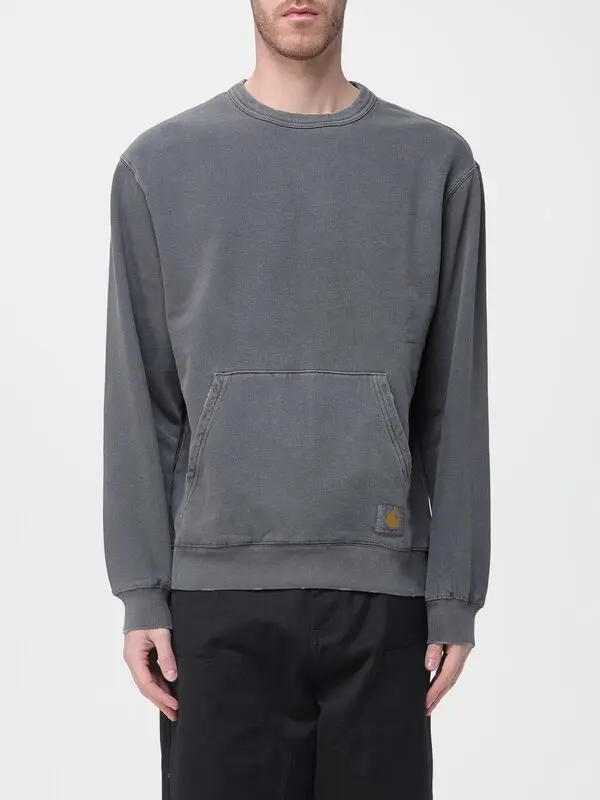 Carhartt Work In Progress Crewneck Sweatshirt With Pocket Detail - Black