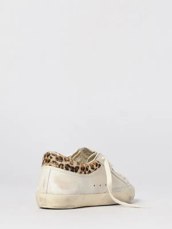 GOLDEN GOOSE Distressed Lace Up Sneakers - White