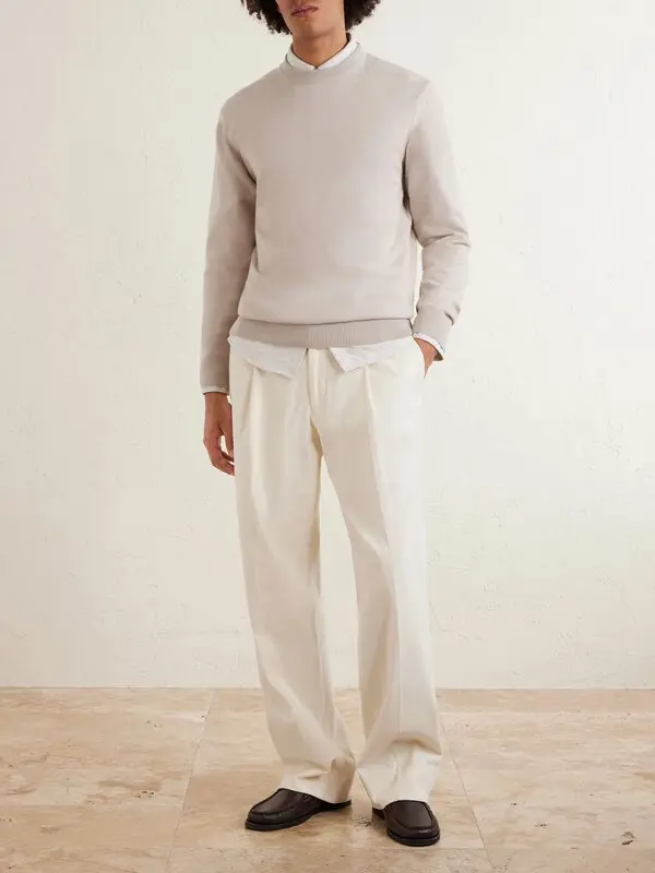 Eleventy Cashmere Crew Neck Sweater - Neutrals