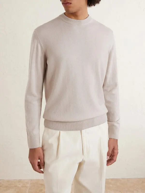 Eleventy Cashmere Crew Neck Sweater - Neutrals