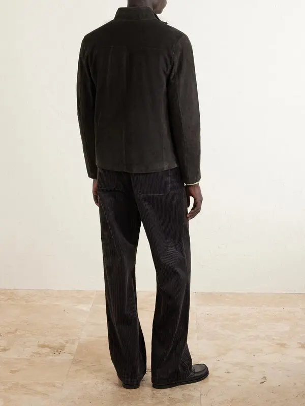 Eleventy Suede Zip-up Jacket - Brown