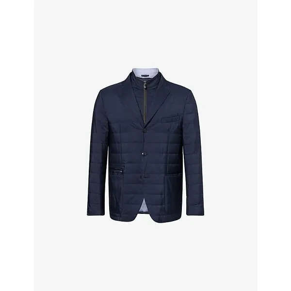 Corneliani Zipped-insert Quilted Woven Blazer