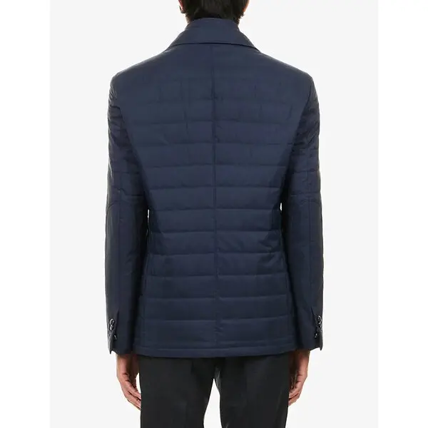 Corneliani Zipped-insert Quilted Woven Blazer