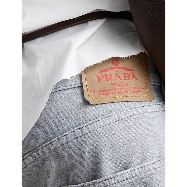 Prada Straight-leg Mid-rise Denim Jeans - Grey