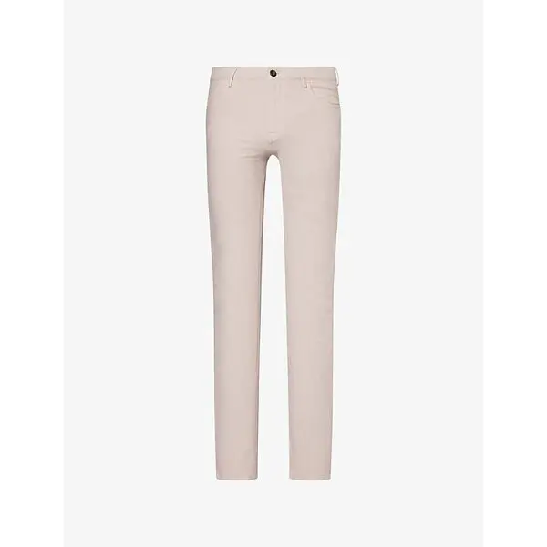 Eleventy Slim-leg Stretch-cotton Trousers
