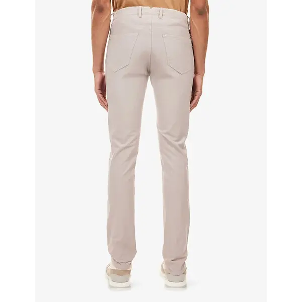 Eleventy Slim-leg Stretch-cotton Trousers