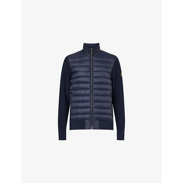 Belstaff Shell-down High-neck Cotton Cardigan