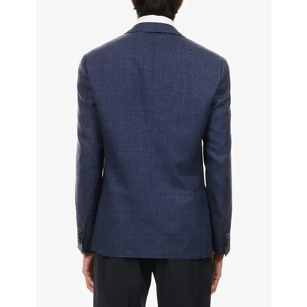 Corneliani Single-breasted Wool And Linen-blend Blazer