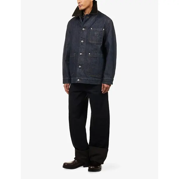 Loewe Corduroy-collar Denim Jacket